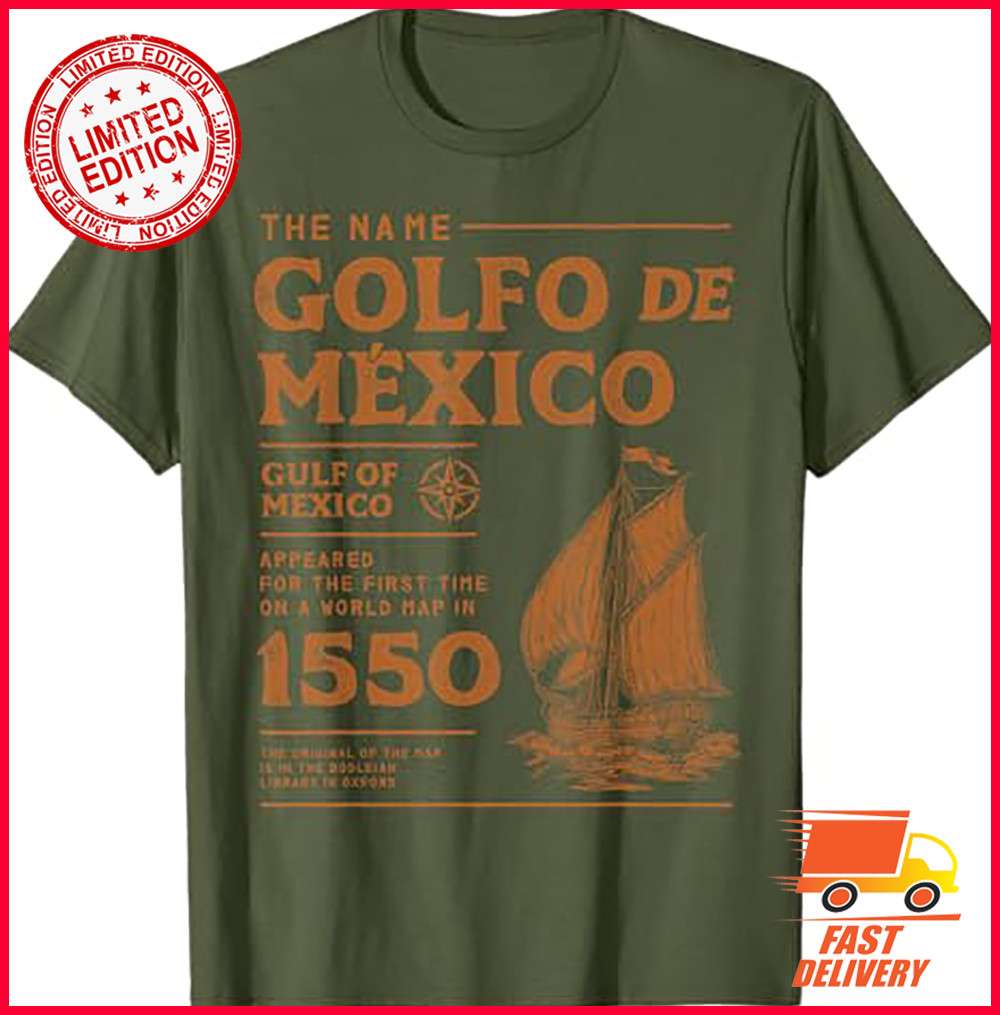 Gulf of Mexico First Map Since 1550 T-Shirt - Gem