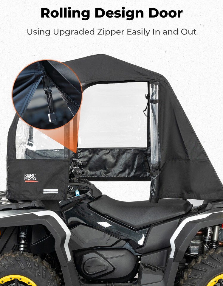KEMIMOTO Upgraded ATV Cab Enclosure Warm Canopy Cover for Can-Am ...