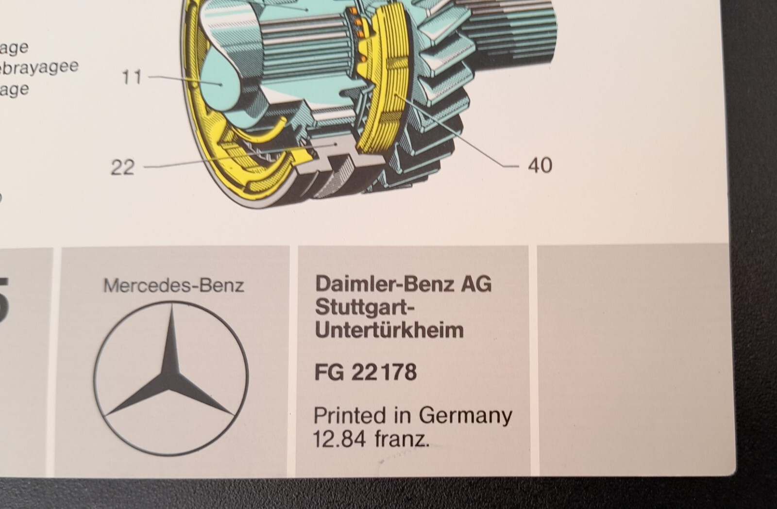 Exploded views Gearbox GL 68/20A-5 Mercedes Benz FG22178 | eBay UK