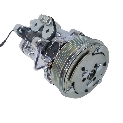 Chrome Mini Sanden SD7 7176 Style AC Air Compressor R134 - Serpentine ...