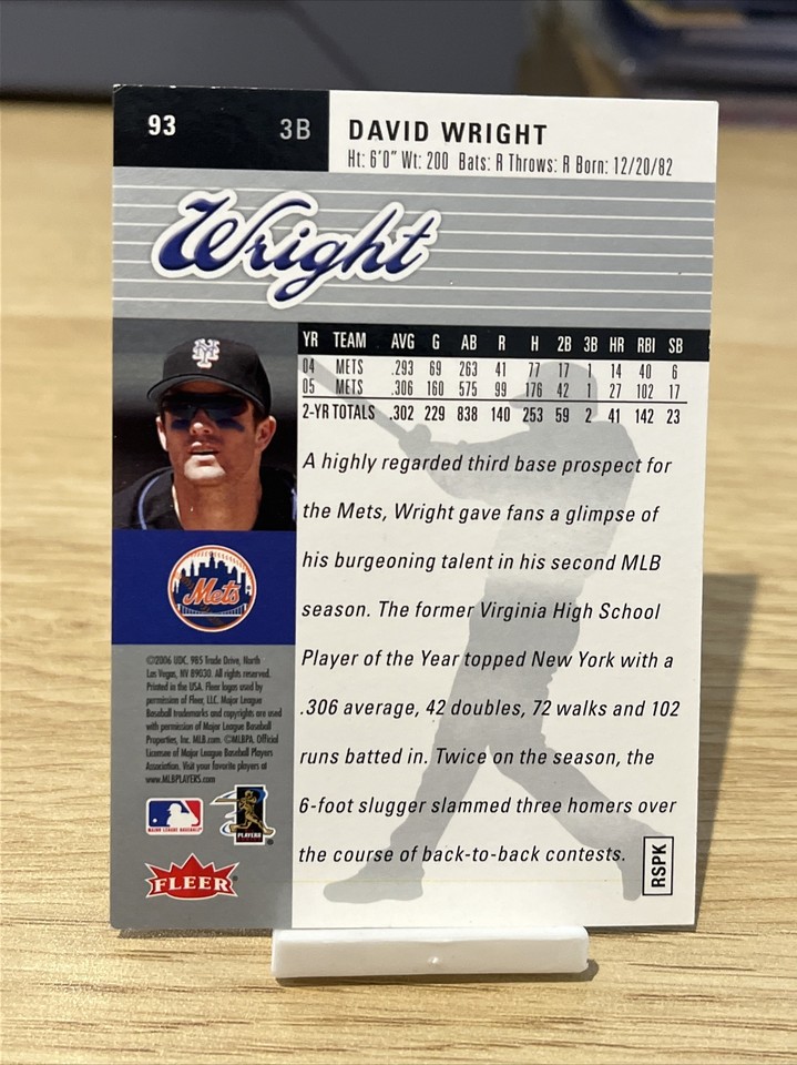 2006 Fleer Ultra David Wright New York Mets #93 (B7) | eBay