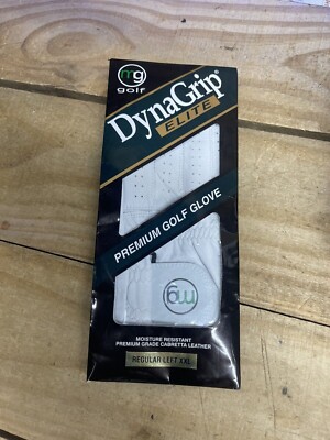 DynaGrip Elite New Premium Golf Glove Left Hand XXL White Leather | eBay