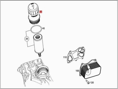 Genuine MERCEDES Oil filter housing cover 2761800038 | eBay
