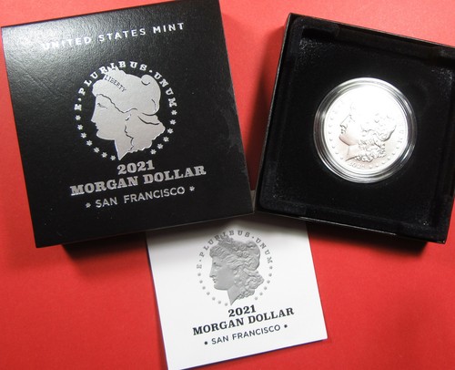 2021 $1 U.S. Morgan Silver Dollar - San Francisco. Box & COA! (226022 ...