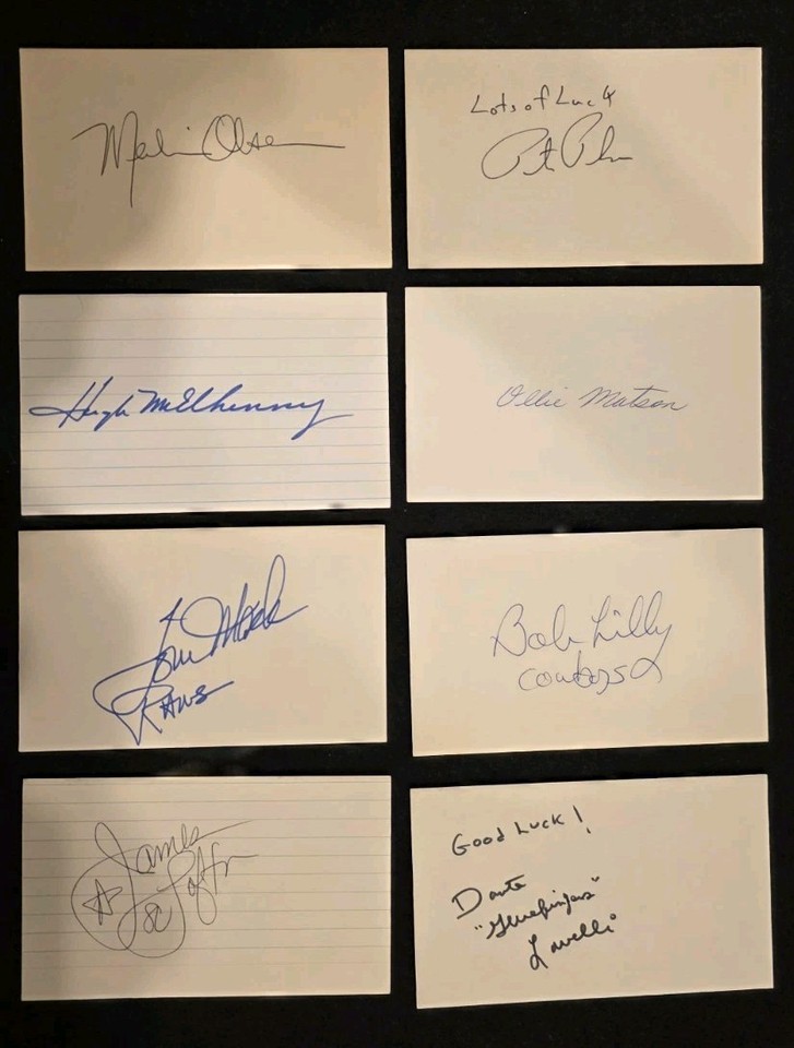 NFL Pro Football Hall Of Fame Signed 3x5 Postcard Lot (32) Autograph ...