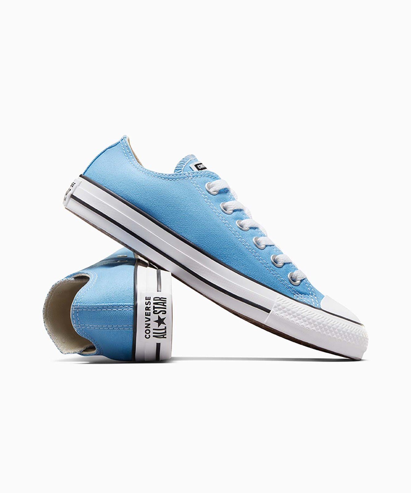 Converse Chuck Taylor All Star Shoes Low Top Sneakers Light Blue ...