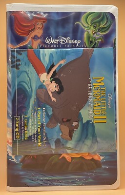 The Little Mermaid II: Return to the Sea VHS Disney Clamshell w/ Sealed ...
