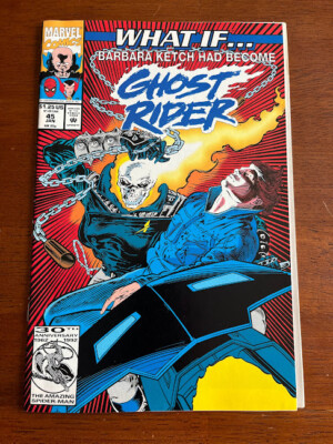 WHAT IF # 45 FINE NEWSSTAND COPY 1992 2ND SERIES GHOST RIDER BARBARA ...