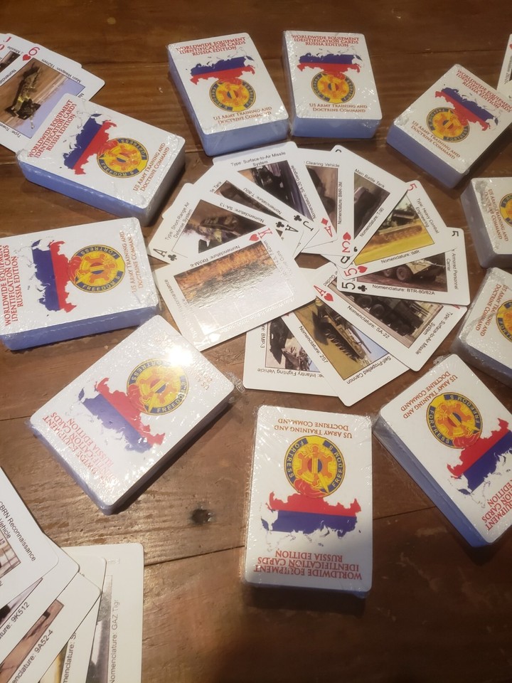 10 Decks US Army Training ID Playing Cards Russia Military Equipment ...