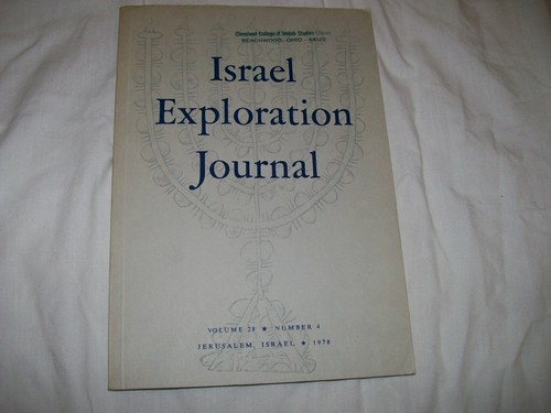Israel Exploration Journal (Vol 28, No. 4, 1978) | eBay