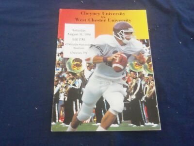 1996 AUG 31 FOOTBALL PROGRAM -CHEYNEY UNIVERSITY VS WEST CHESTER UNIV ...
