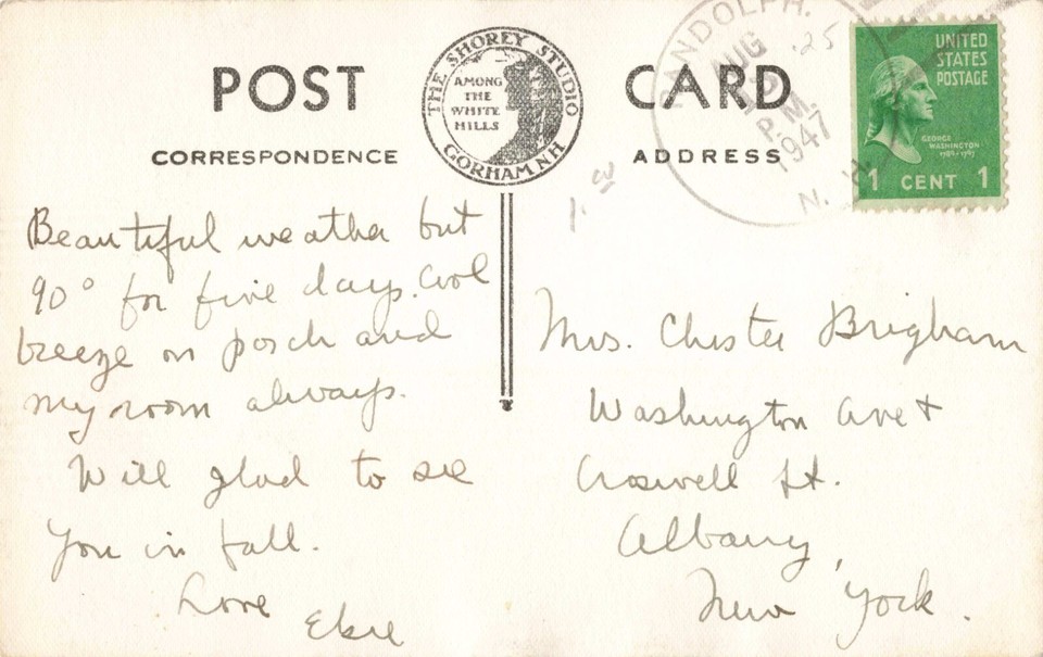 Postcard Mts Madison and Adams from Randolph New Hampshire | eBay