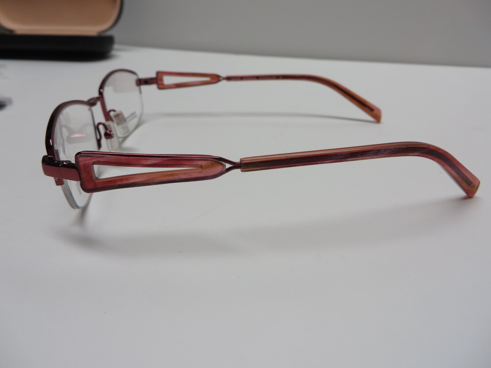 New Takumi red metallic half-rim frames with polarized magnetic clip 49 ...