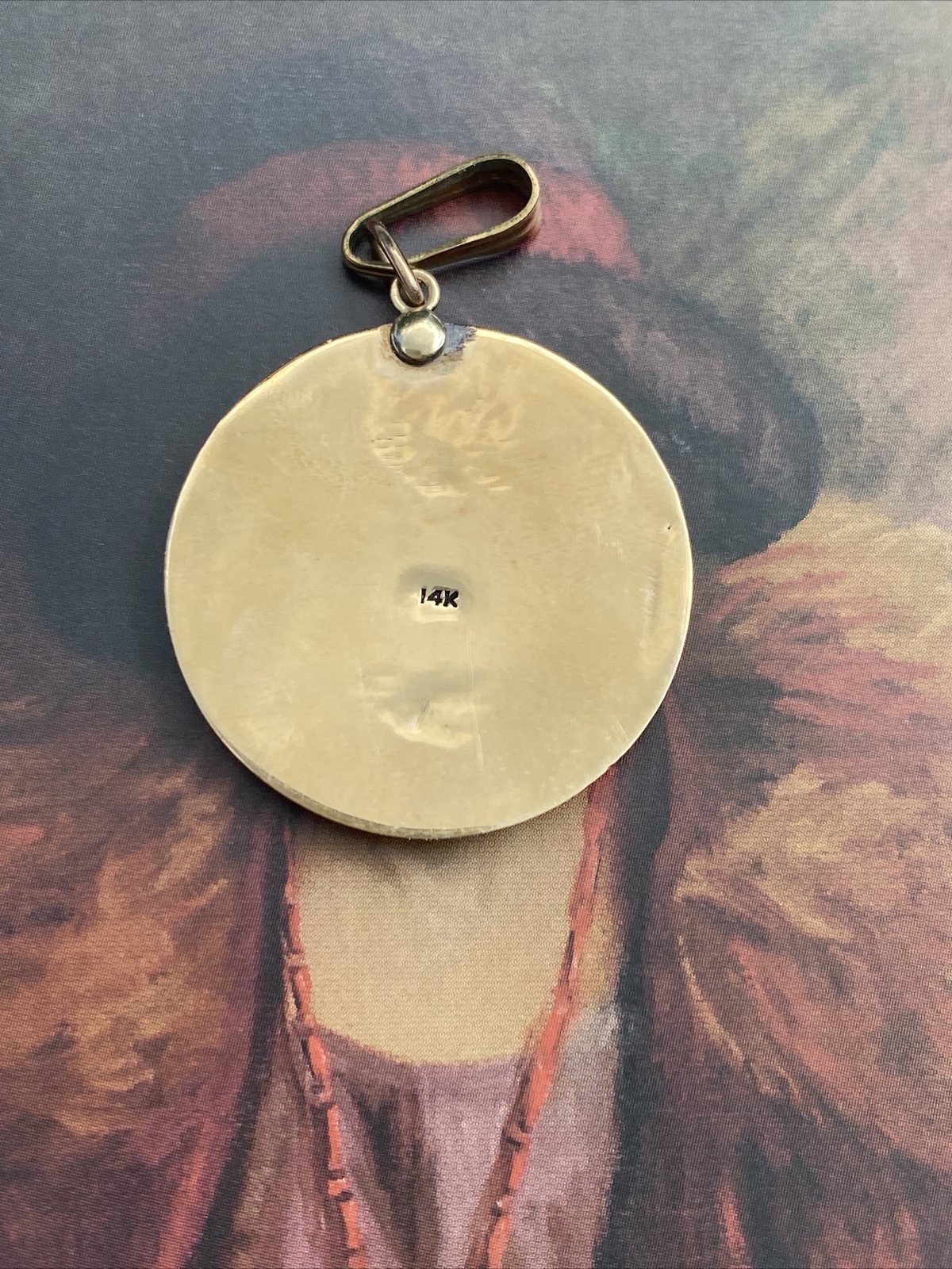 Vintage 14K Gold Victorian Hand-Painted Portrait Char… - Gem