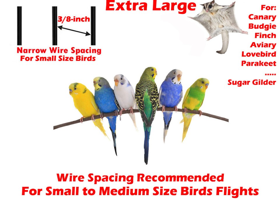 X-Large Breeding Flight Bird Breeder Cage For Aviaries Canaries Budgies ...
