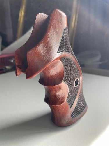 New Premium Afzelia Wood Insert Grips For Taurus TRACKER/JUDGE 17 44 ...