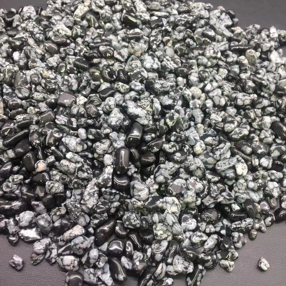 Natural Snowflake Obsidian Quartz Crystal Chips Gravel Stone Healing ...