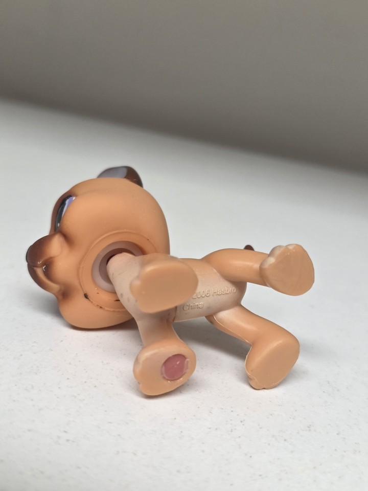 Littlest Pet Shop LPS Authentic #244 Brown Great Dane Blue/Purple Eyes ...