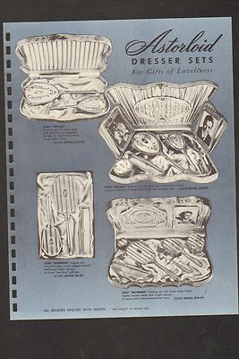 1953 VINTAGE AD SHEET #1528 - ASTORLOID DRESSER SETS | eBay