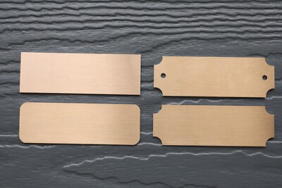 25 BLANK 1"x3" Engraving Plates, Polished Gold Aluminum, stamping blank ...