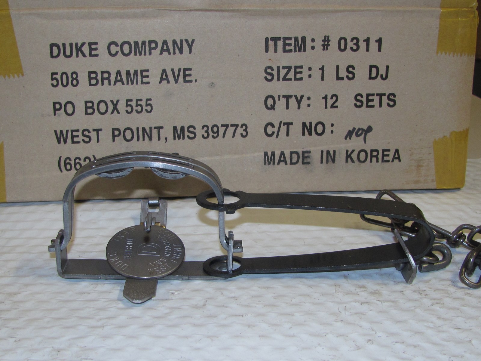 1 Duke #1 Long Spring DJ Foothold Traps Mink Muskrat Gopher Trapping ...