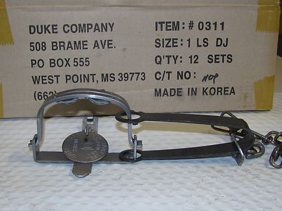 1 Duke #1 Long Spring DJ Foothold Traps Mink Muskrat Gopher Trapping ...