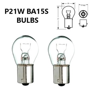 P21W BA15s 382 CLEAR Indicator/Stop Brake/Reversing/Tail Car Light ...