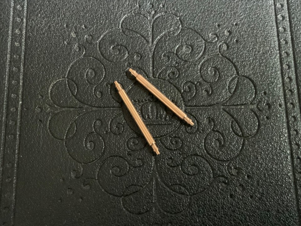 2 Authentic Rolex 18K Gold Spring Bar For Rolex 15038 1503 34MM 18K ...