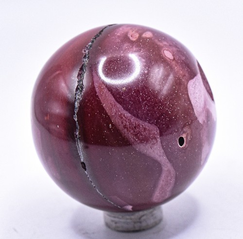 48mm Red Purple Mookaite w/ Druzy Sphere Polished Gemstone Mineral ...