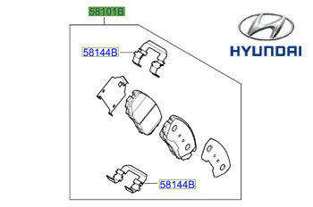 Genuine Hyundai Santa Fe Front Brake Pads - 581012PA70 | eBay UK