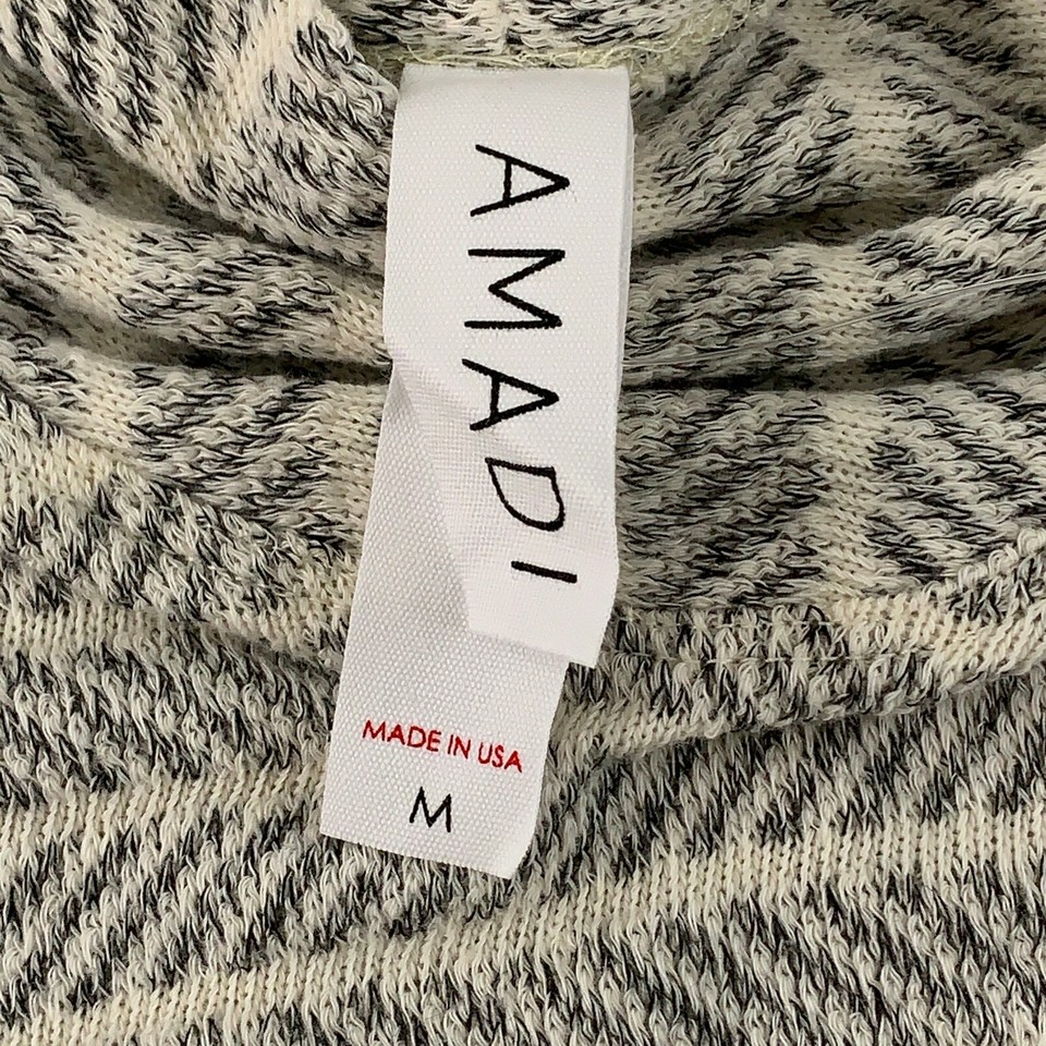 Amadi Anthropologie Women's Size Medium Gray Striped Mock Neck Knit Pullover NWT | eBay