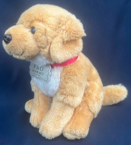 FAO Schwarz Golden Retriever Yellow Lab Dog Plush Stuffed Animal 10 ...