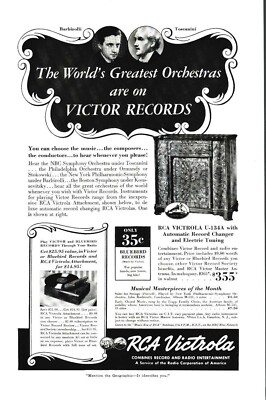 1939 RCA Victrola Record Player Vintage Print Ad Phonograph Radio ...