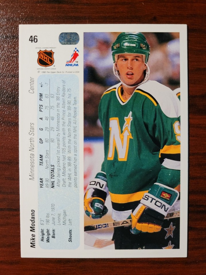 1990-91 UPPER DECK Rookie Card #46 Mike Modano | eBay