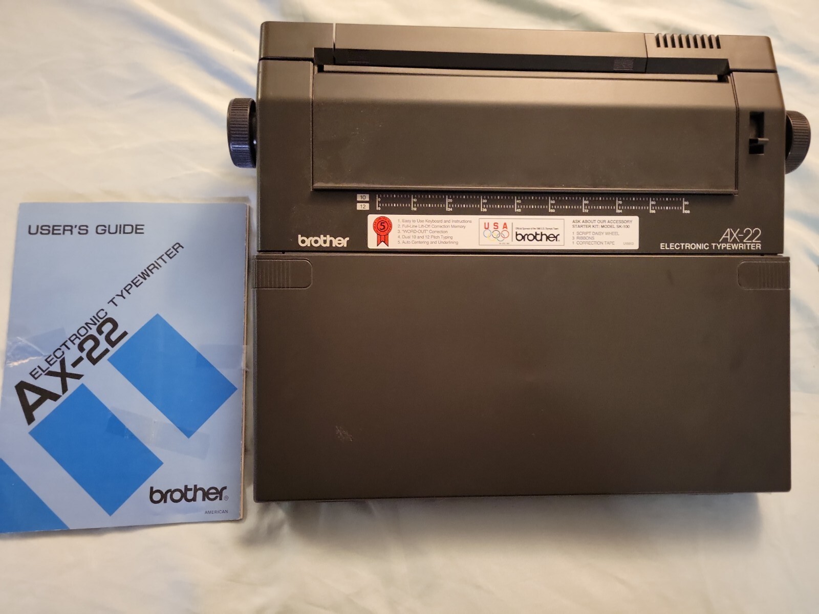 Brother AX-22 Electronic Typewriter with Cover and Manual | eBay