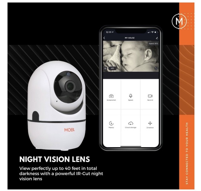 MOBI Wireless Baby Camera with 2-Way Audio MobiCam Monitoring System ...