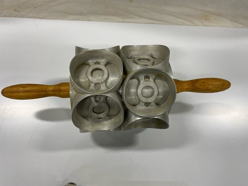 Vintage Houpt Cutters Dual Donut Biscuit Cookie 2 1 /2 in. Round Roller ...