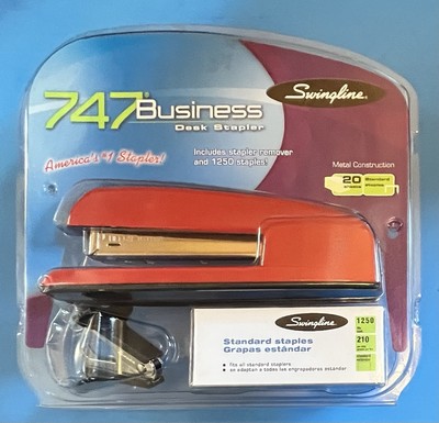 NEW Red Swingline 747 Business Desk Stapler Office Space Red 74788 7.25 ...