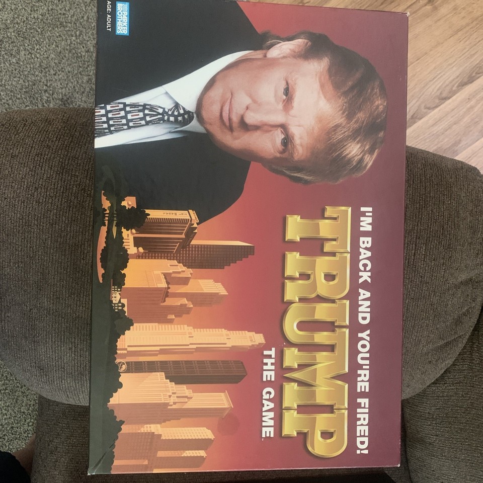 TRUMP the Game 2004 Parker Brothers Board Game Donald Trump Open Box ...