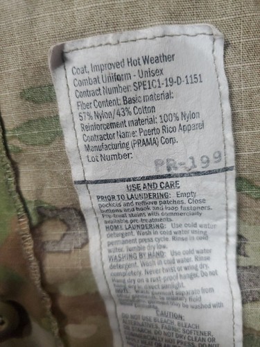 Medium X Long USGI OCP Army IHWCU Hot Weather Combat Uniform top | eBay