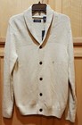 Chaps 63712 Oatmeal Heather Combed Cotton Shawl Cardigan - MSRP $80 | eBay