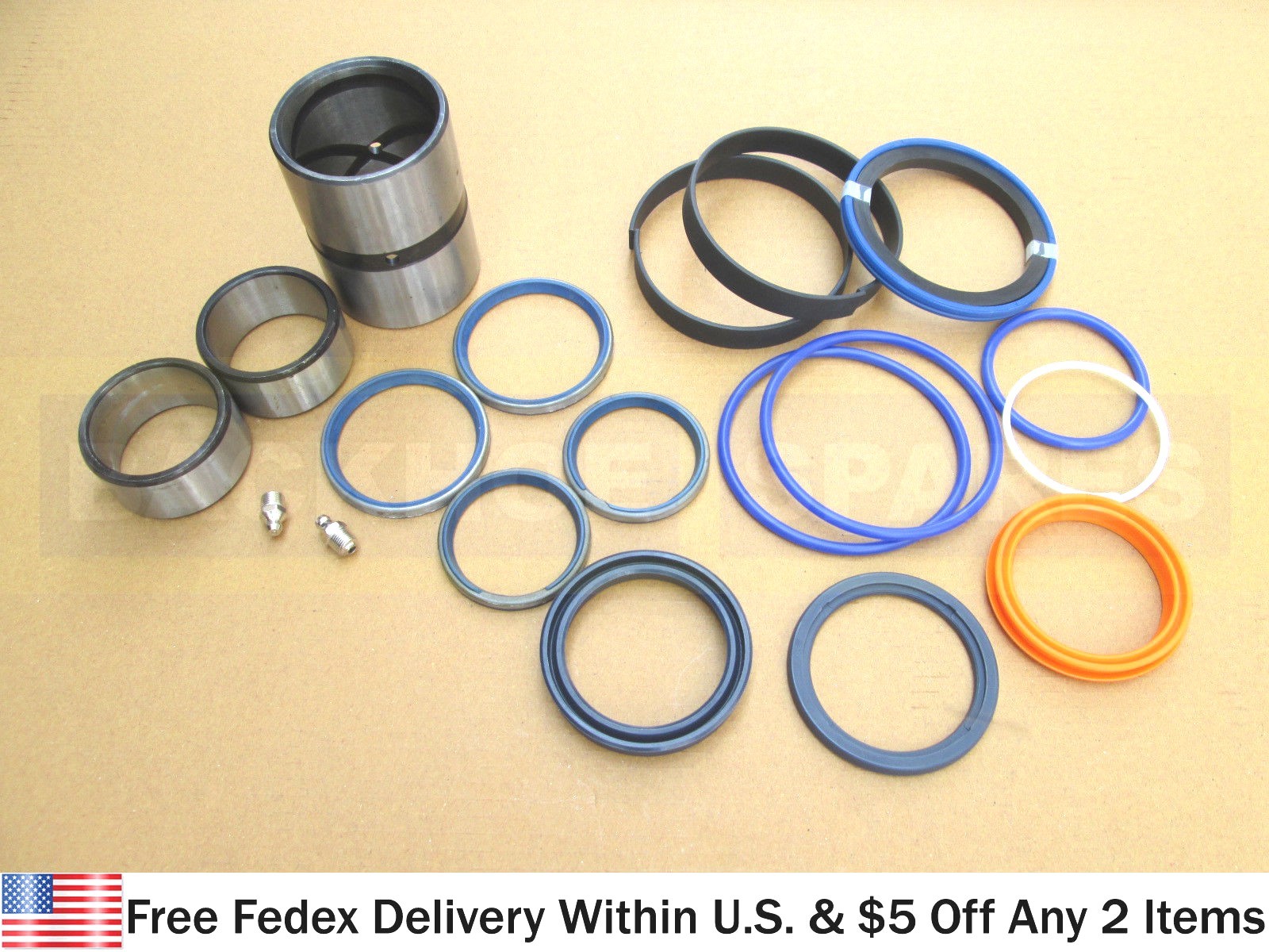 JCB PARTS- DIPPER RAM REPAIR KIT W. SEALS (PART 809/00179 809/00127 991 ...