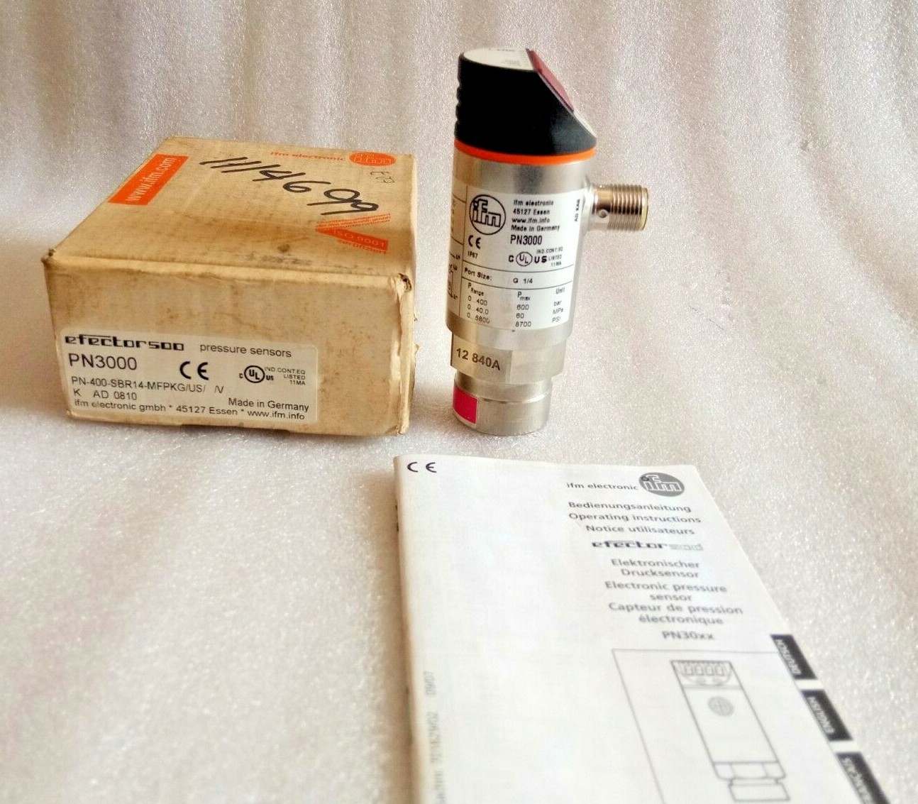 IFM ELECTRONIC PN3000 PN-400-SBR14-MFPKG/US/ /V PRESSURE SENSOR NEW | eBay