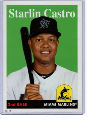 Starlin Castro 2019 Topps Archives 5x7 #79 /49 Marlins | eBay