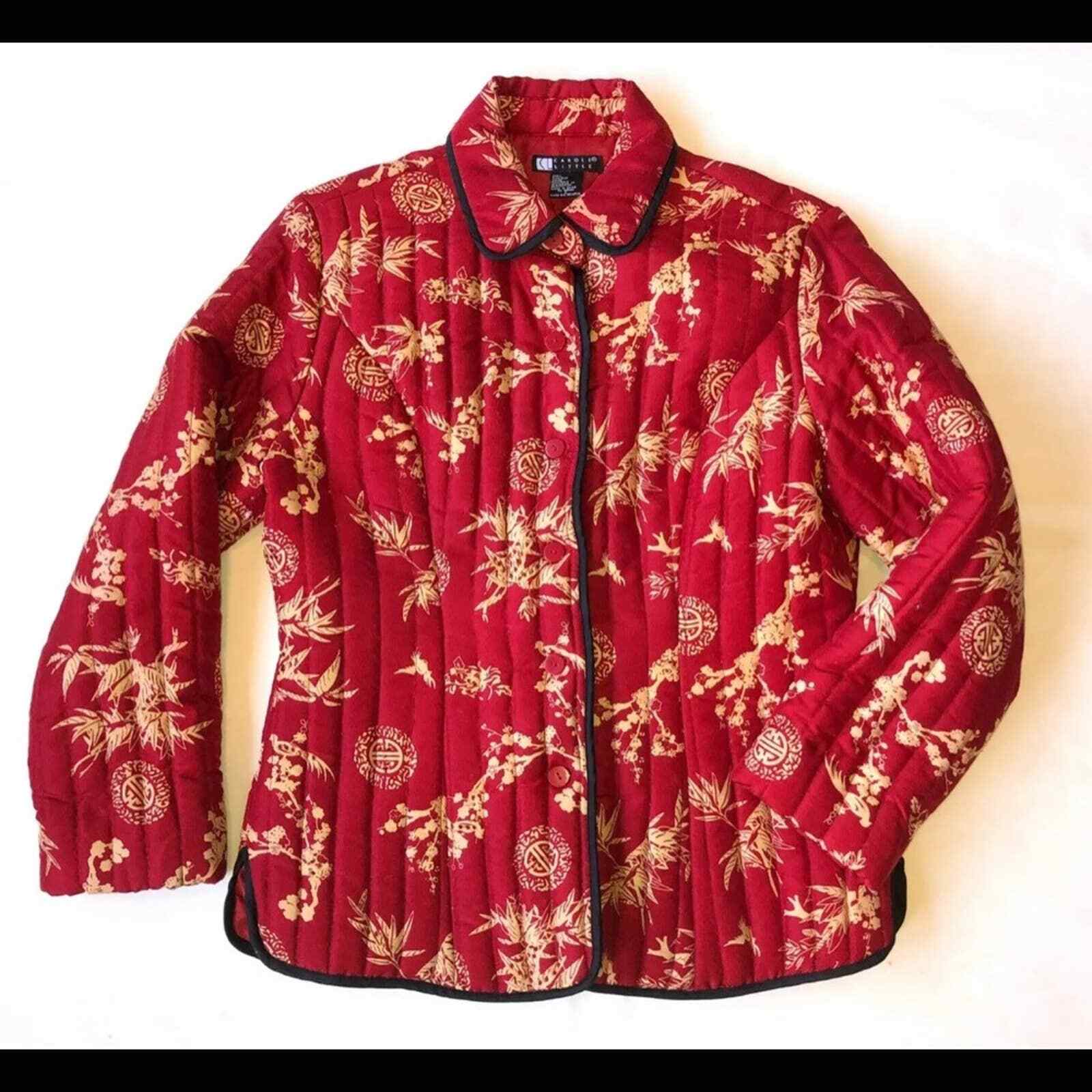 Carole Little S Chinese Red Silk Quilted Jacket - Gem