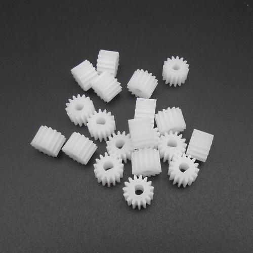 100Pcs 0.5M 15T D-Shape Spindle Plastic Spur Gear Bore Hole 3MM 2.95MM ...