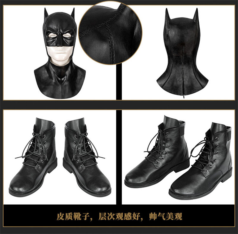 2022 The Batman Costume Men's Halloween Cosplay Suit Bruce Wayne Outfit ...