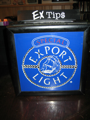 Vintage "Special Export Light" Lighted Beer Sign "Ex Tips" With Sail ...