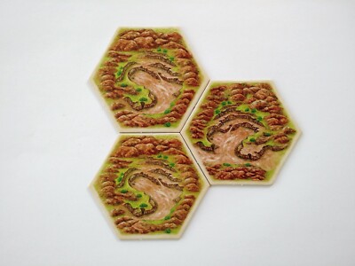 Settlers of Catan hex tiles - 4th edition - Brick/Hills - set of 3 | eBay