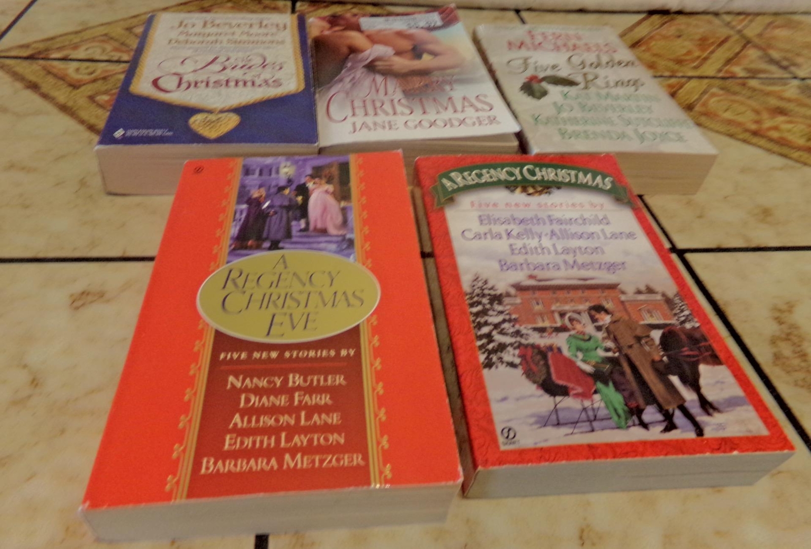 Lot of 5 Regency Anthology Christmas Romance Books Layton Metzger Kelly ...